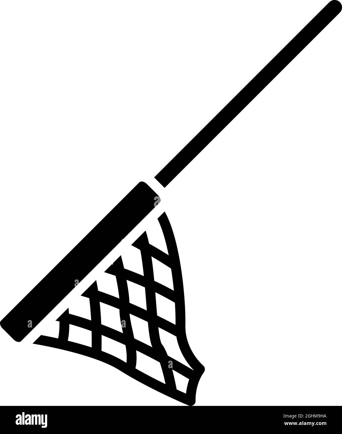 Icon Of Fishing Net. Black Stencil Design. Vector Illustration Stock ...