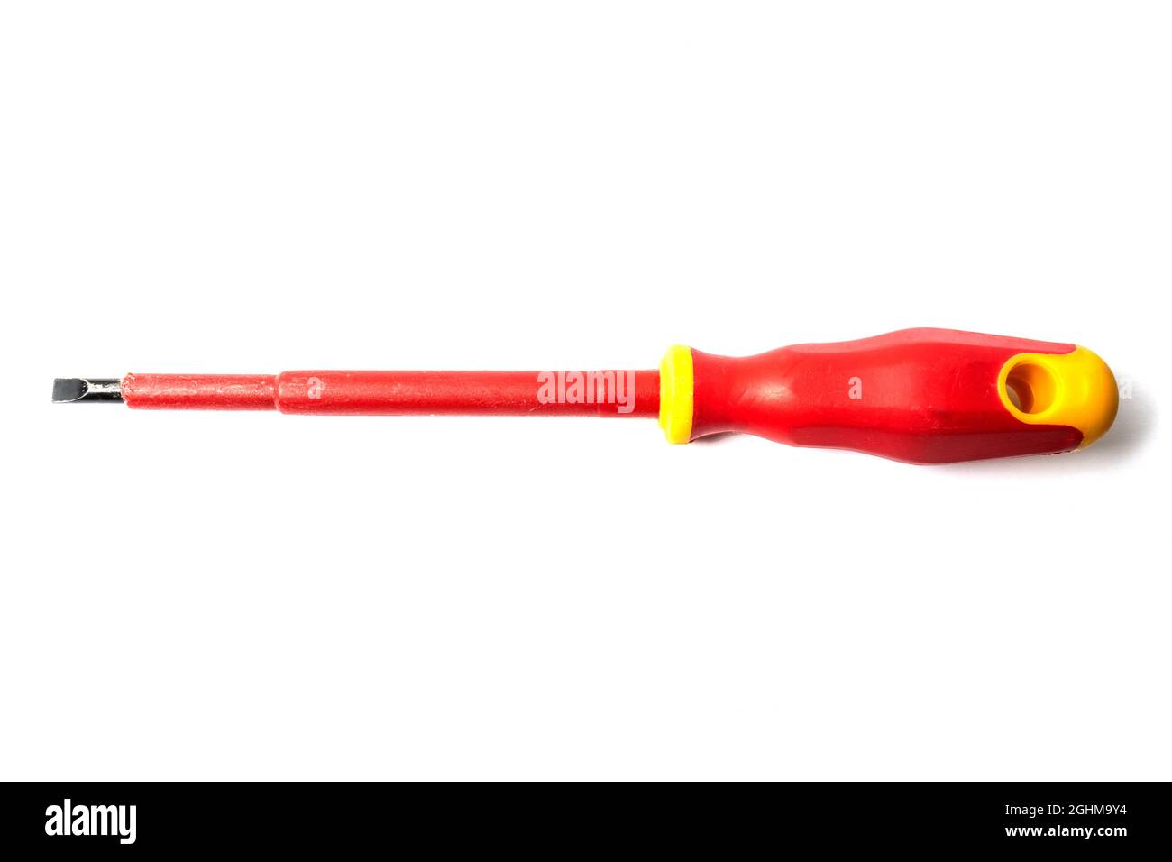 Red screwdriver isolated on white Stock Photo - Alamy