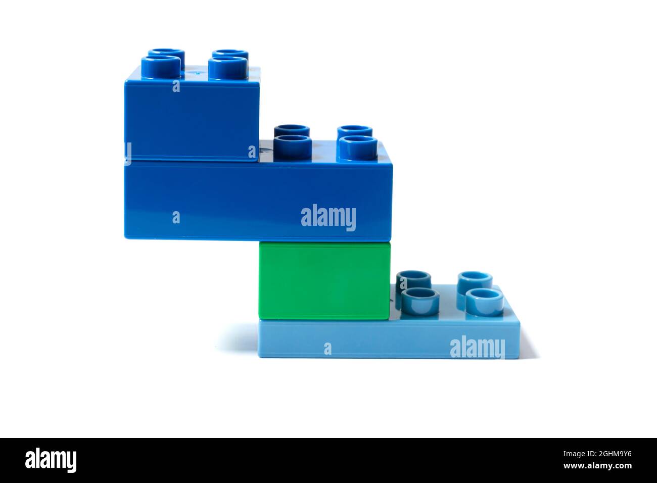 Building blocks isolated on white Stock Photo - Alamy