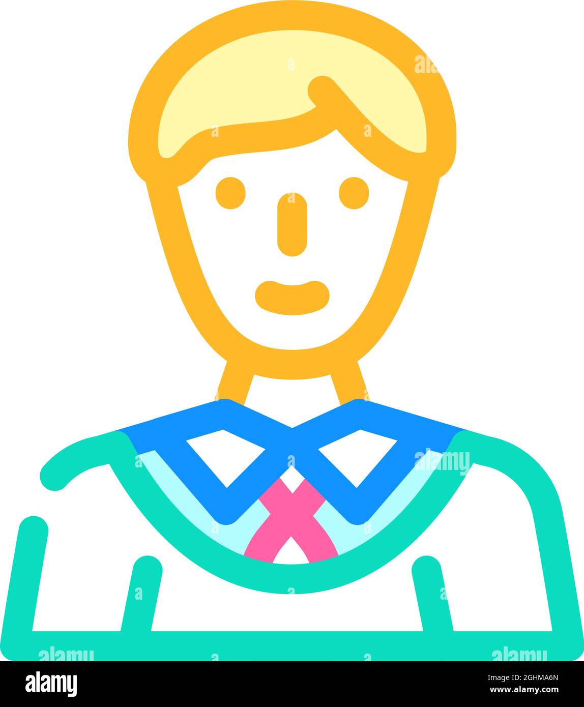 diligent family man color icon vector illustration Stock Vector Image ...