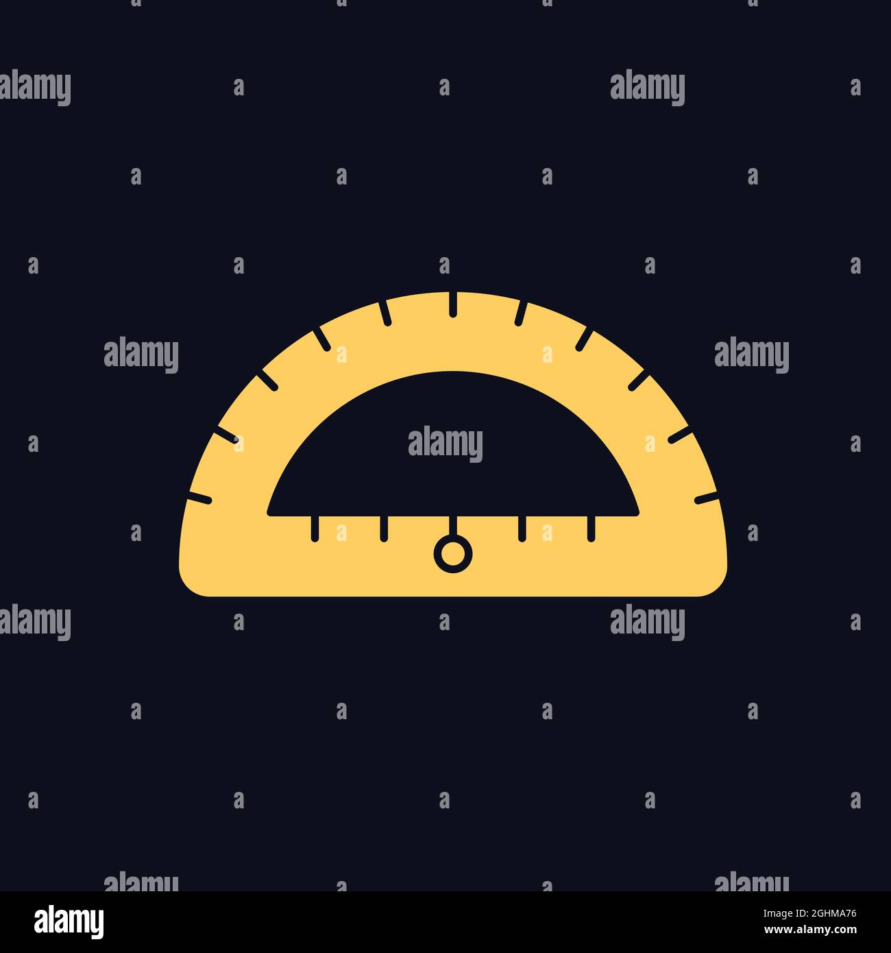 Protractor RGB color icon for dark theme Stock Vector Image & Art - Alamy