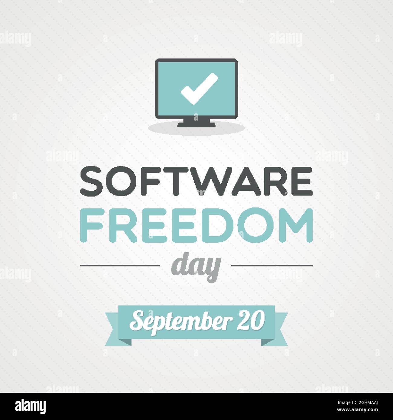 Software Freedom Day. September 20. Vector illustration, flat design ...