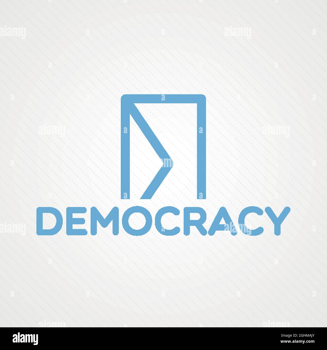 Democracy concept illustration. Envelope icon and text. Vector ...