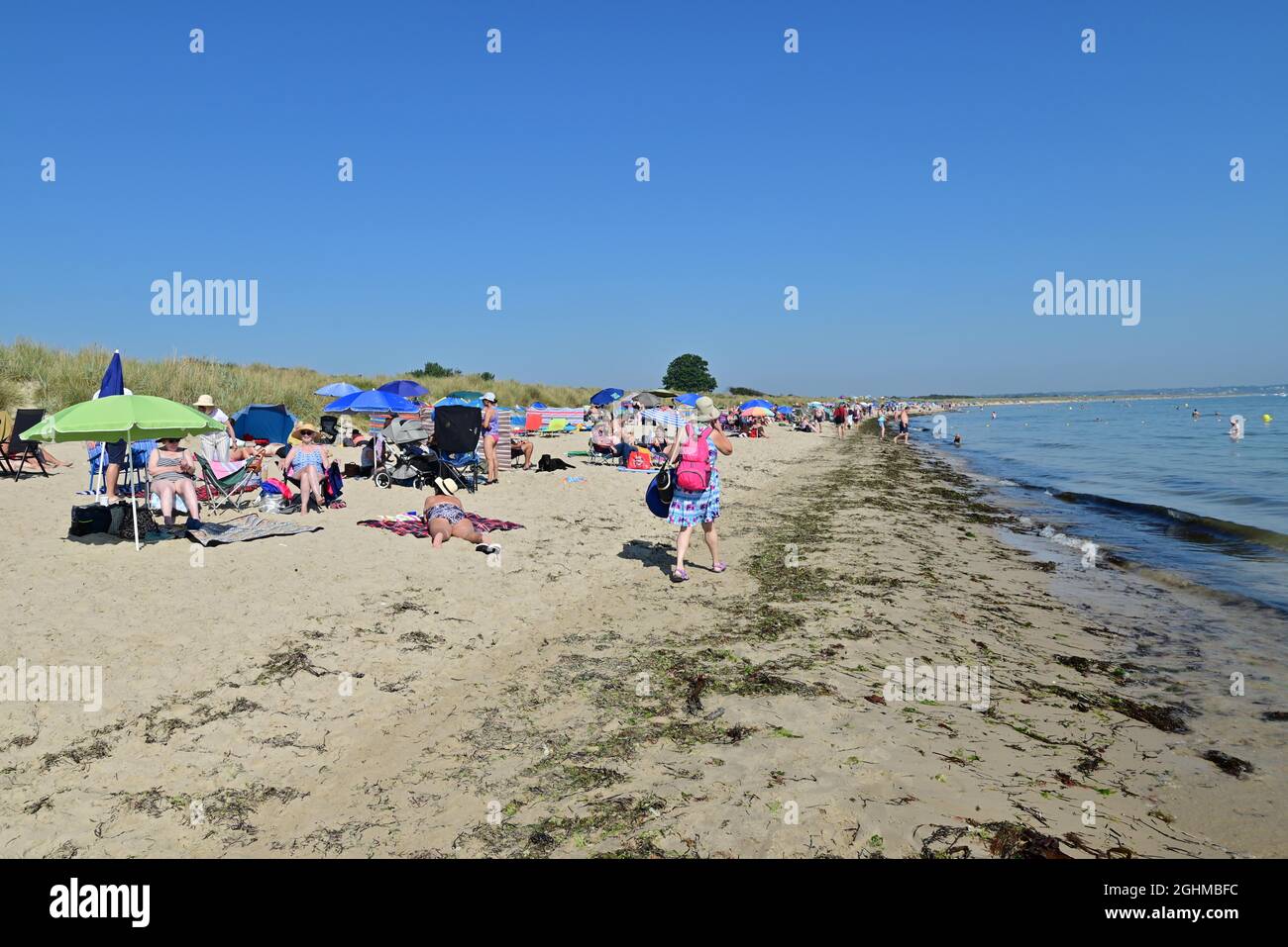 Shell Bay, Studland, Dorset, UK, 7th September 2021. Hot and sunny on ...