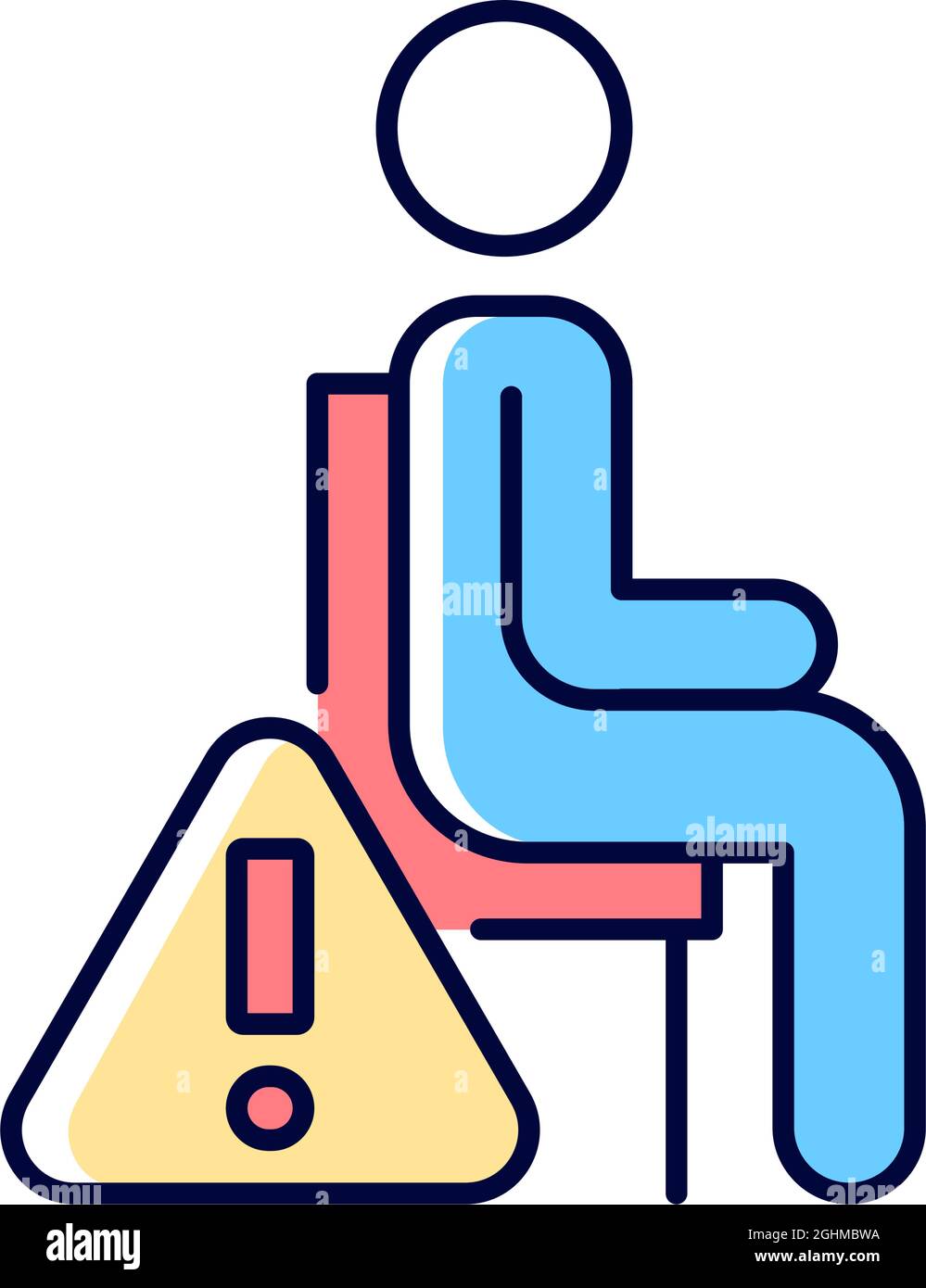 Remain seated RGB color manual label icon Stock Vector Image & Art - Alamy
