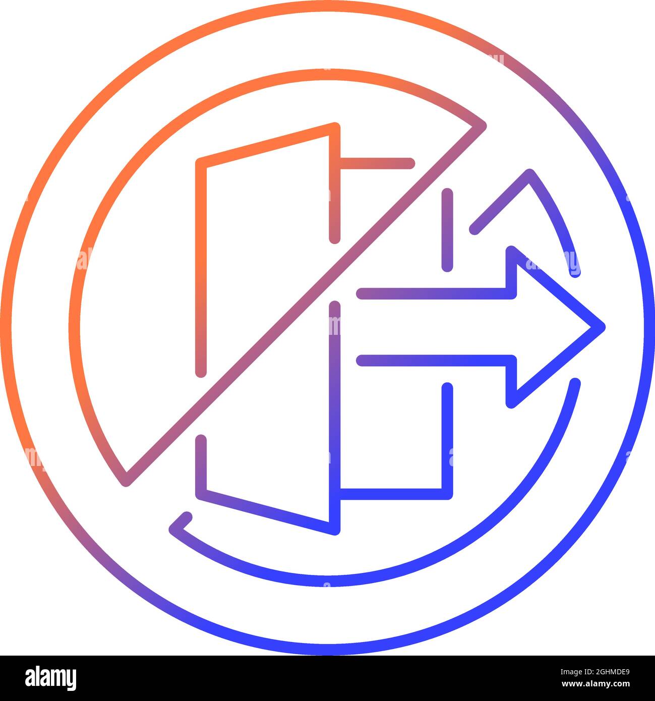 Do not use outdoors gradient linear vector manual label icon Stock ...