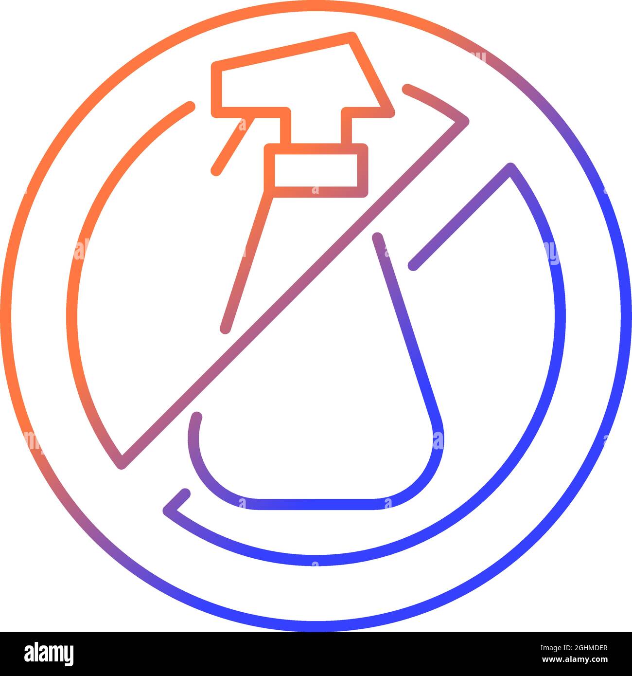 Do not use cleaning agents gradient linear vector manual label icon ...