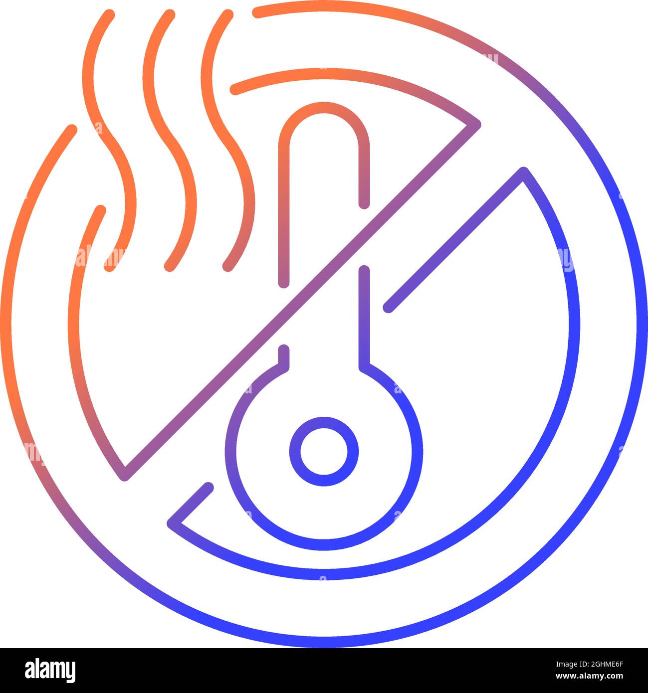 Do not use when it is hot gradient linear vector manual label icon ...