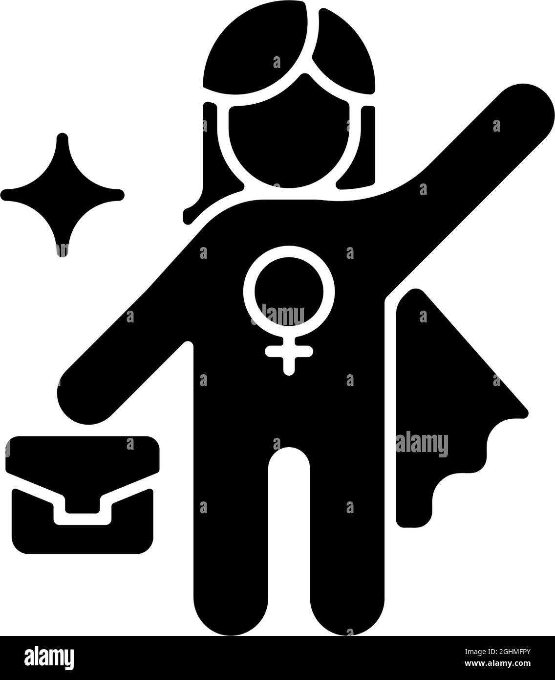 Woman job glyph icon Stock Vector Images - Alamy