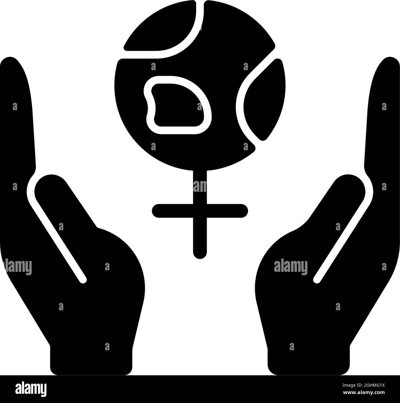 Feminism support black glyph icon Stock Vector Image & Art - Alamy