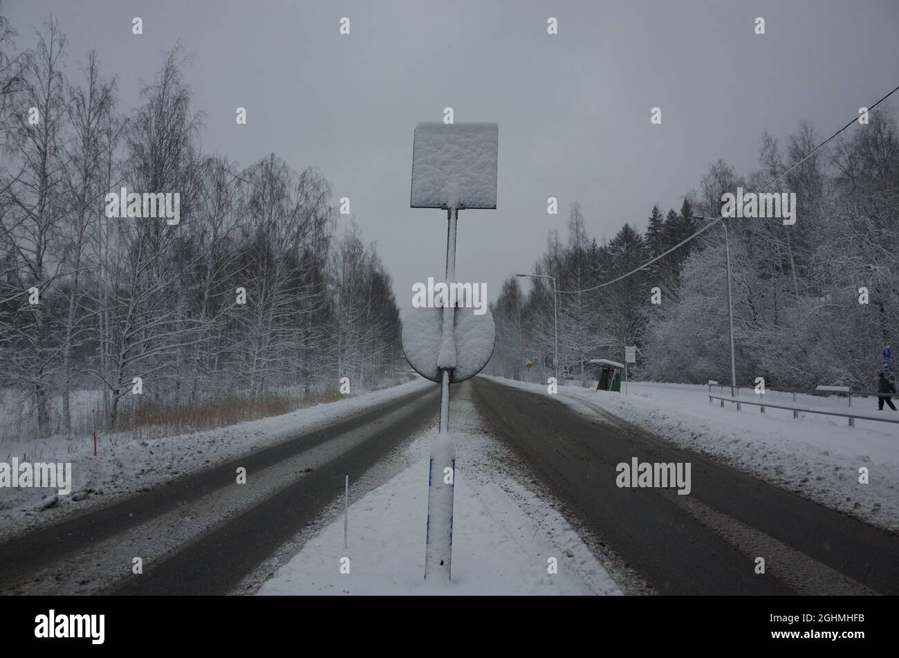 Bus stop sign finland hi-res stock photography and images - Alamy