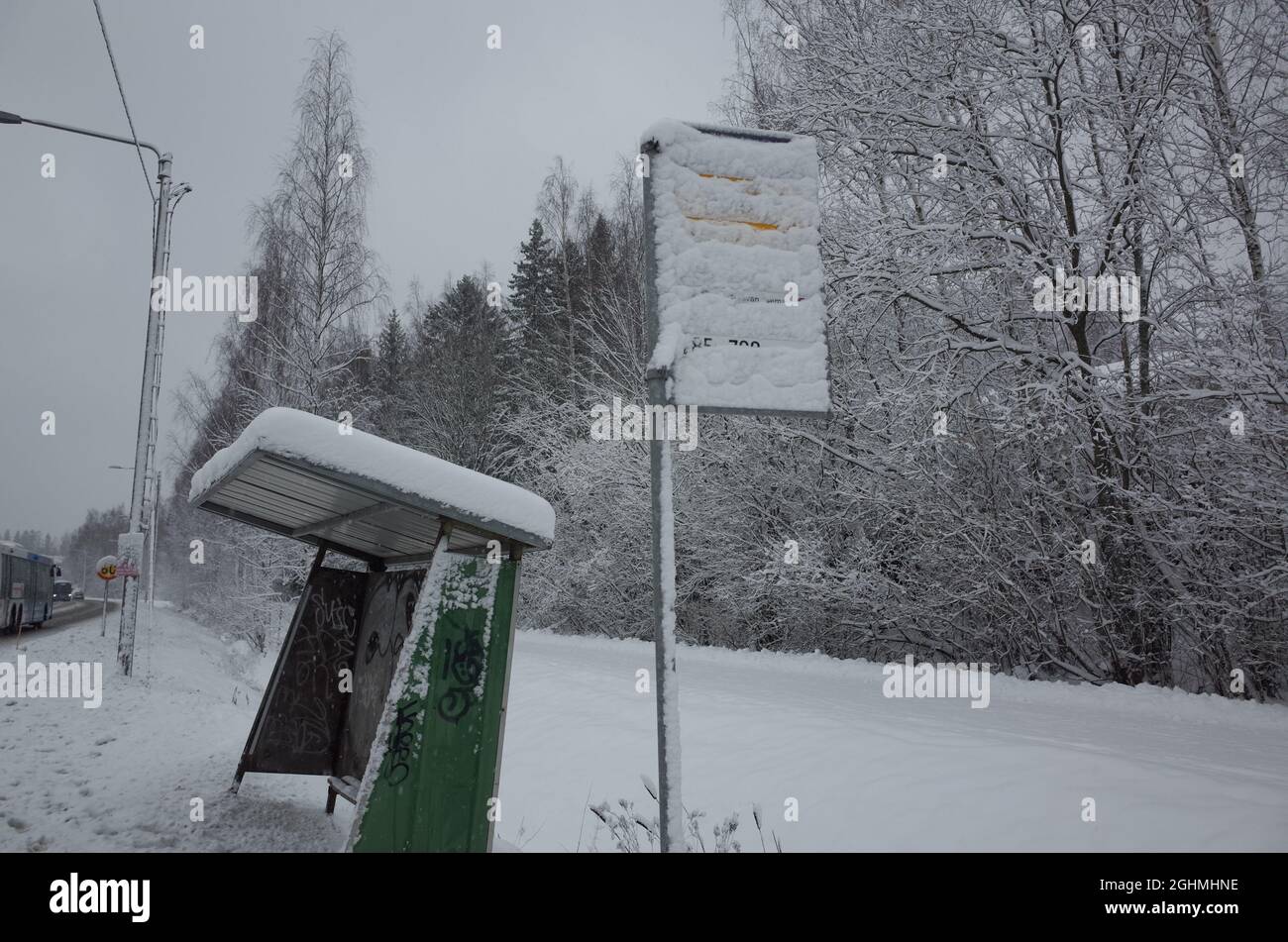 Bus stop sign finland hi-res stock photography and images - Alamy