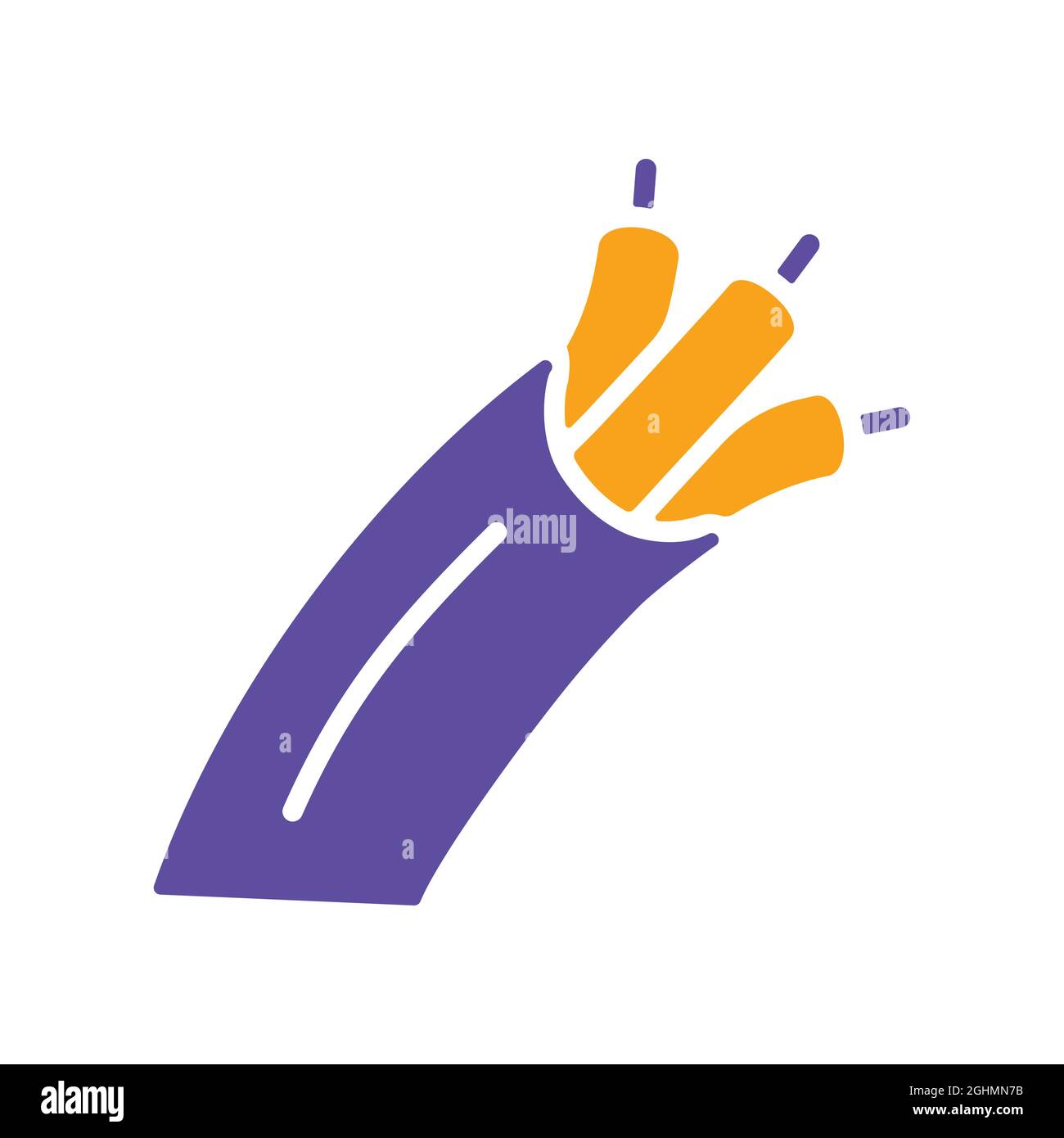 Electric cable vector glyph icon. Construction, repair and building ...