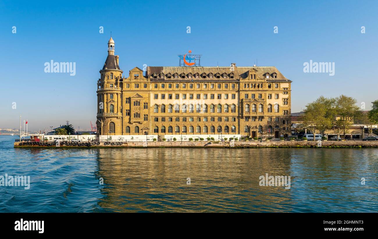 Istanbul, Turkey - April 27, 2017: Bosphorus, Haydarpasha Railway ...