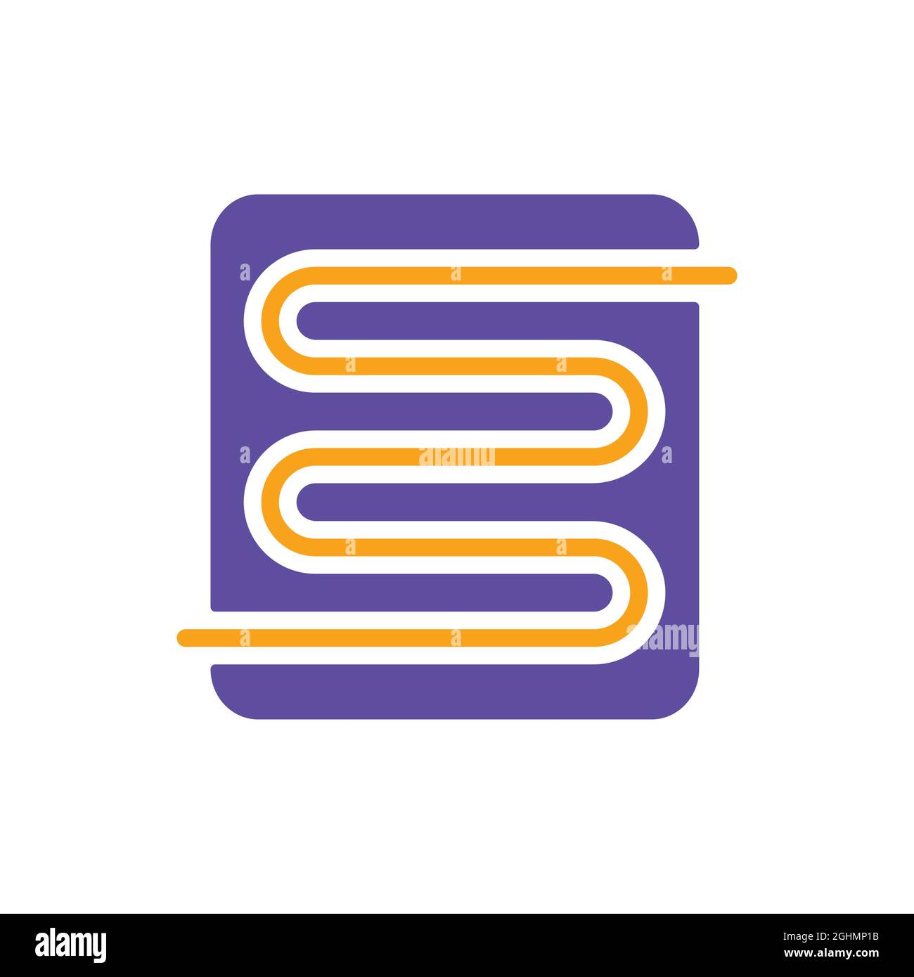 Warm floor glyph icon, electric warm floor. Construction, repair and ...