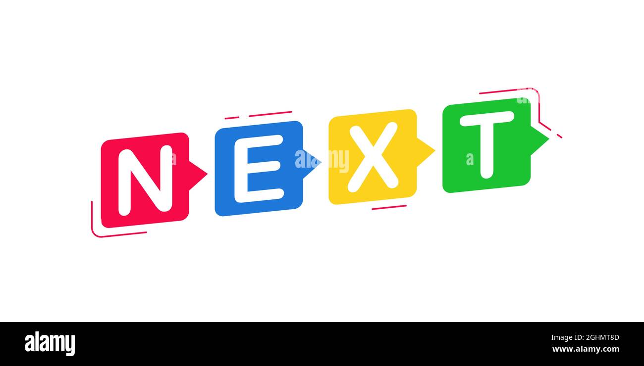 Next level. Color dot with arrow. Concept of the next step Stock Vector ...