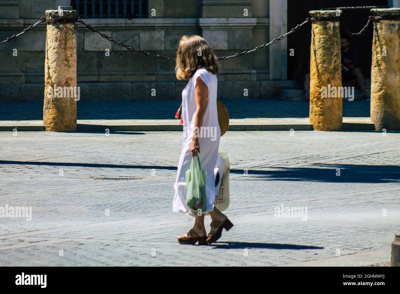 Seville Spain September 04, 2021 People from a traditional wedding ...