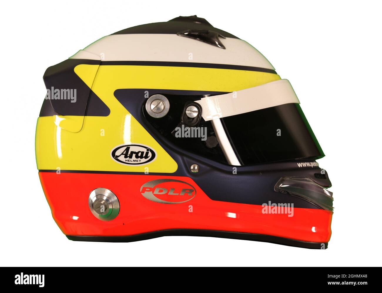 Pedro de la Rosa (ESP), HRT Formula One Team helmet Stock Photo - Alamy