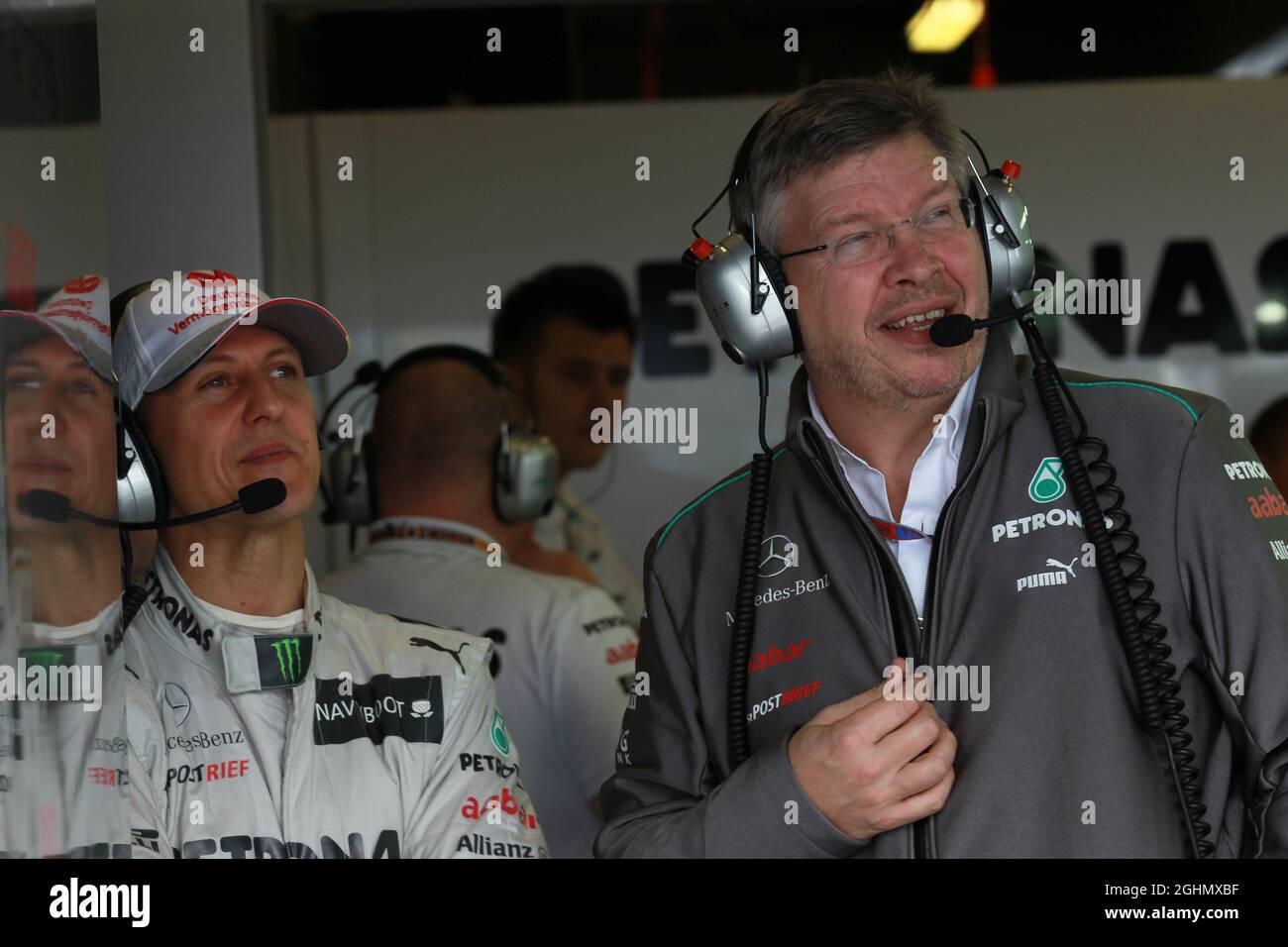 Michael Schumacher (GER), Mercedes AMG Petronas and Ross Brawn (GBR ...