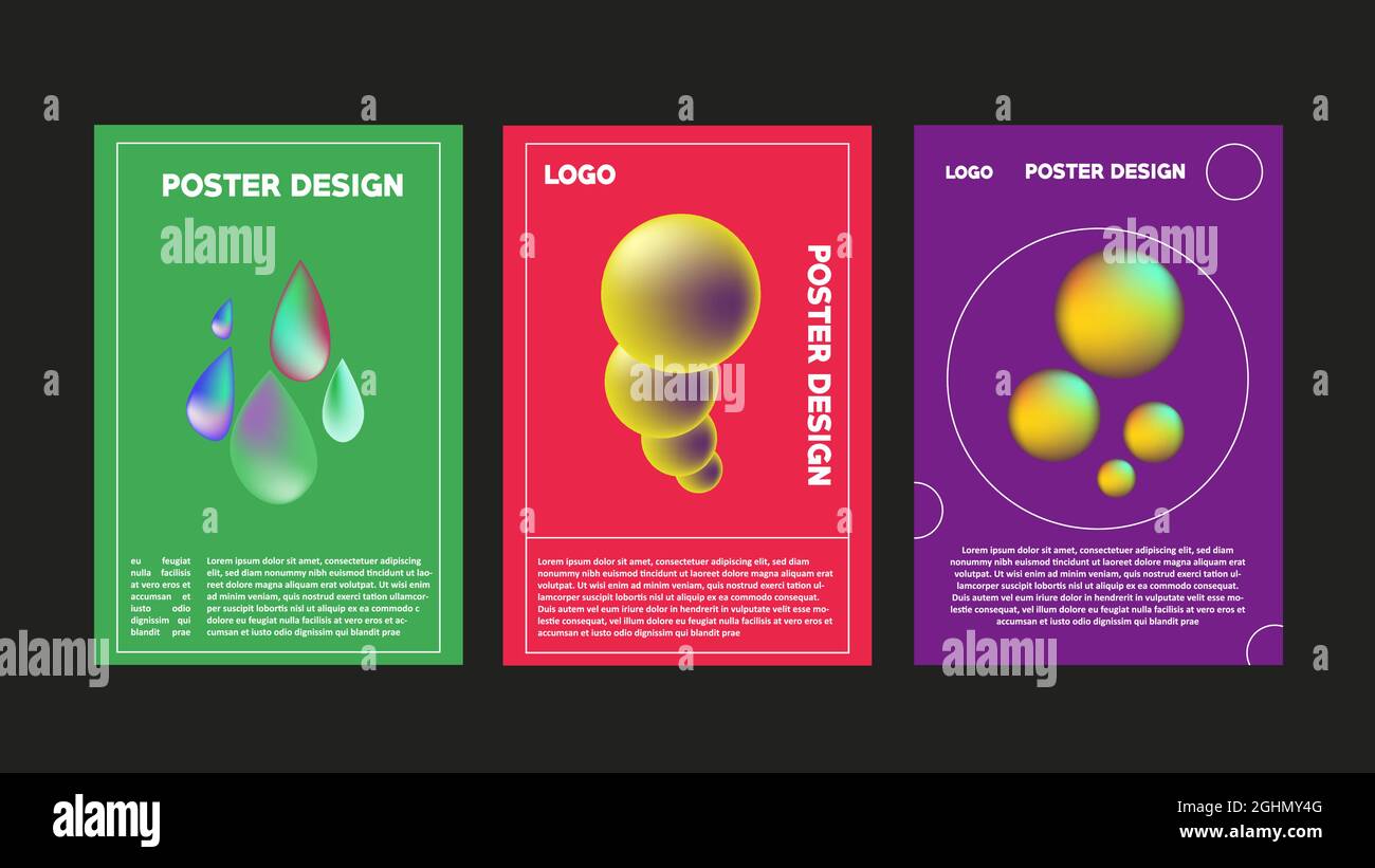 3 gradient 3d design poster modern design Stock Vector Image & Art - Alamy