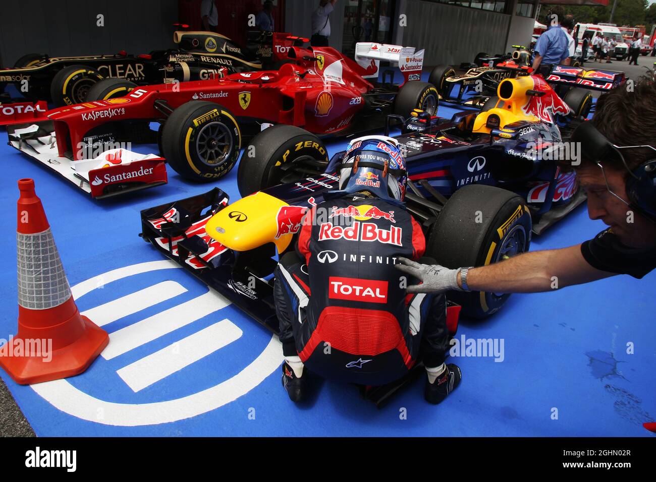Red bull racing rb8 in parc ferme hi-res stock photography and images ...