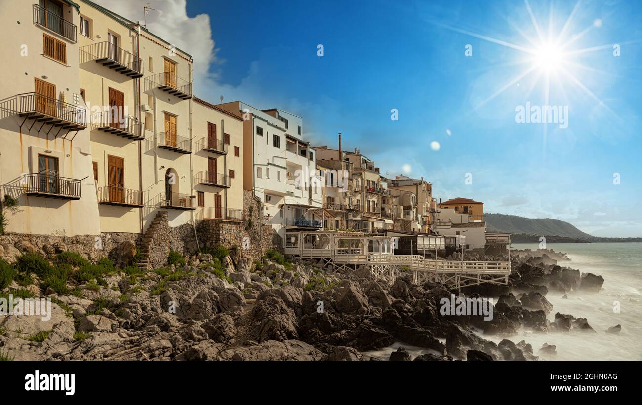 Map cefalu town sicily italy hi-res stock photography and images - Alamy