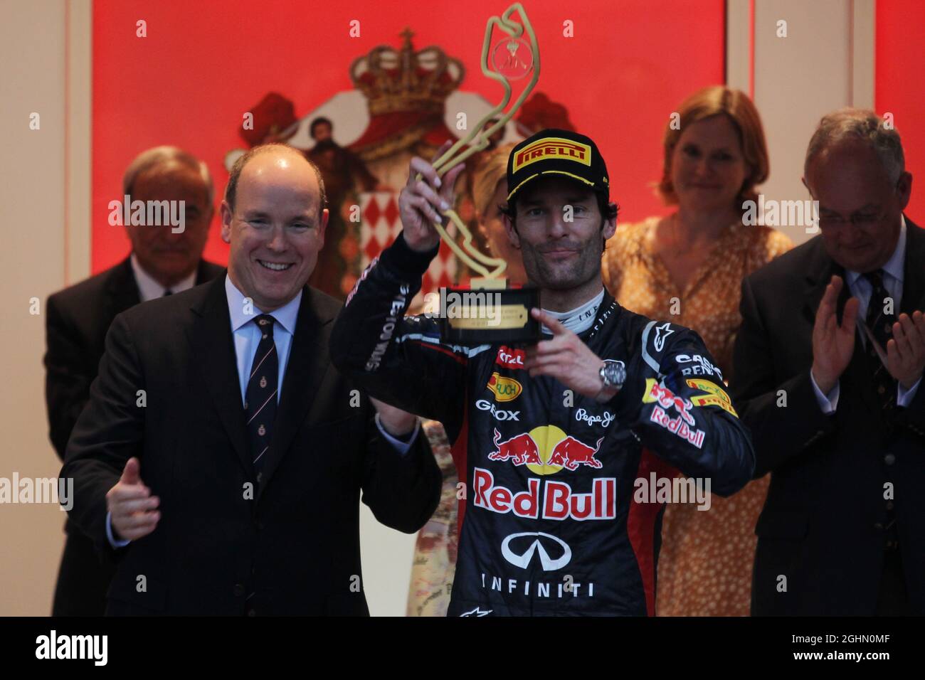 HSH Prince Albert of Monaco (MON) and Mark Webber (AUS), Red Bull ...