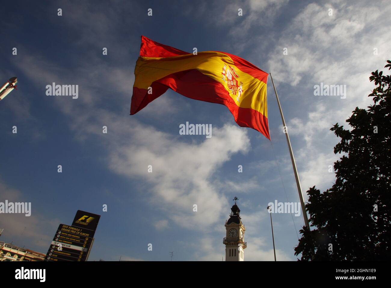 Spanish flag. 22.06.2012. Formula 1 World Championship, Rd 8, European ...