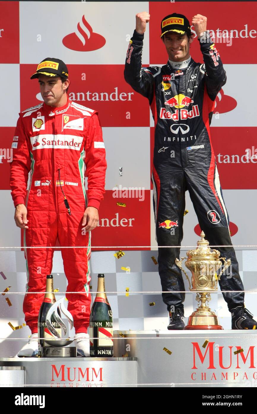 Fernando Alonso (ESP), Scuderia Ferrari and Mark Webber (AUS), Red Bull ...
