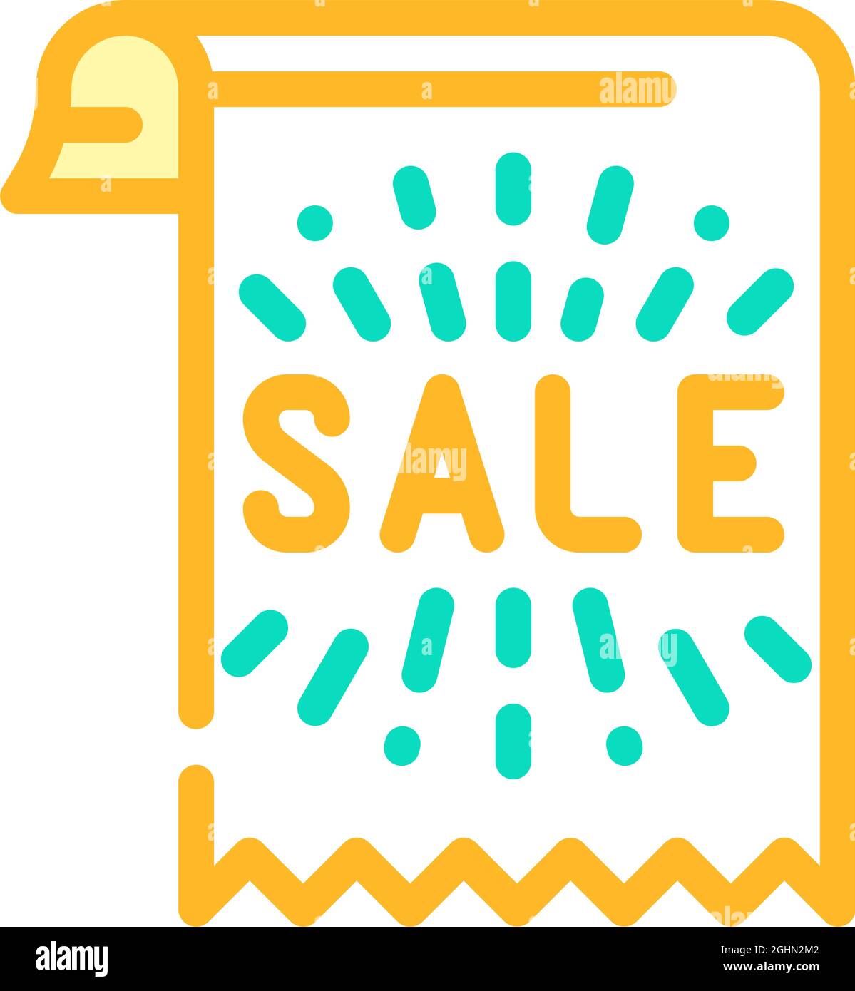 paper flyer sale color icon vector illustration Stock Vector Image ...