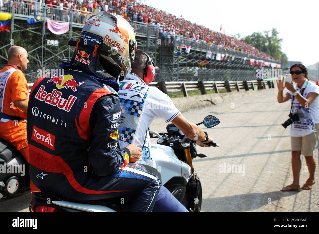 Sebastian Vettel (GER) Red Bull Racing retired from the race in the ...