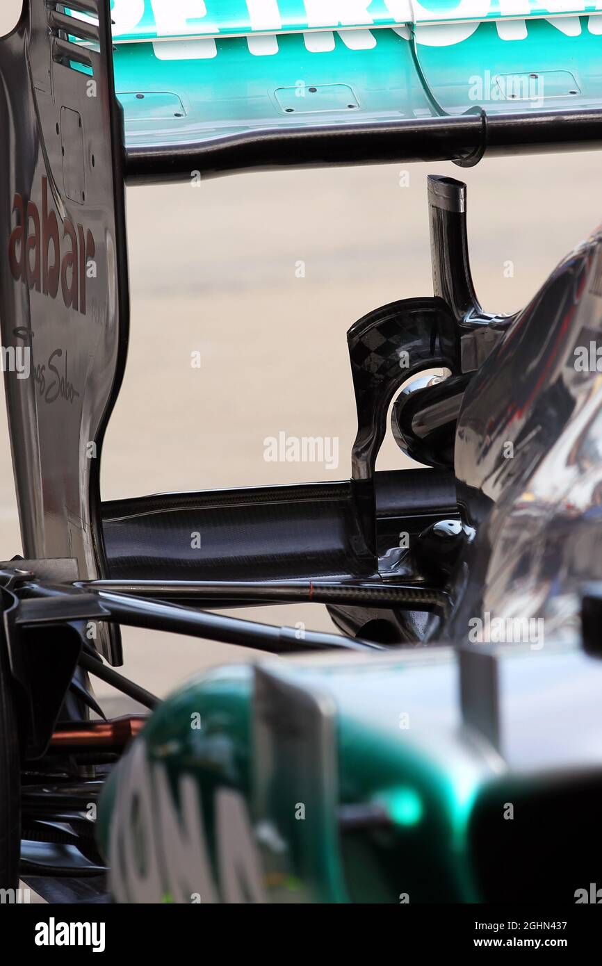 Mercedes AMG F1 W03 rear wing detail 12.10.2012. Formula 1 World ...