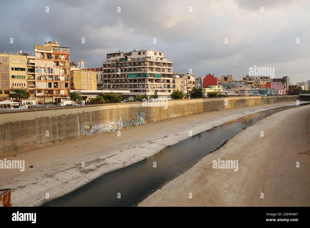 Beirut River, Beirut, Lebanon, September 6, 2021. Heavy crisis that is ...