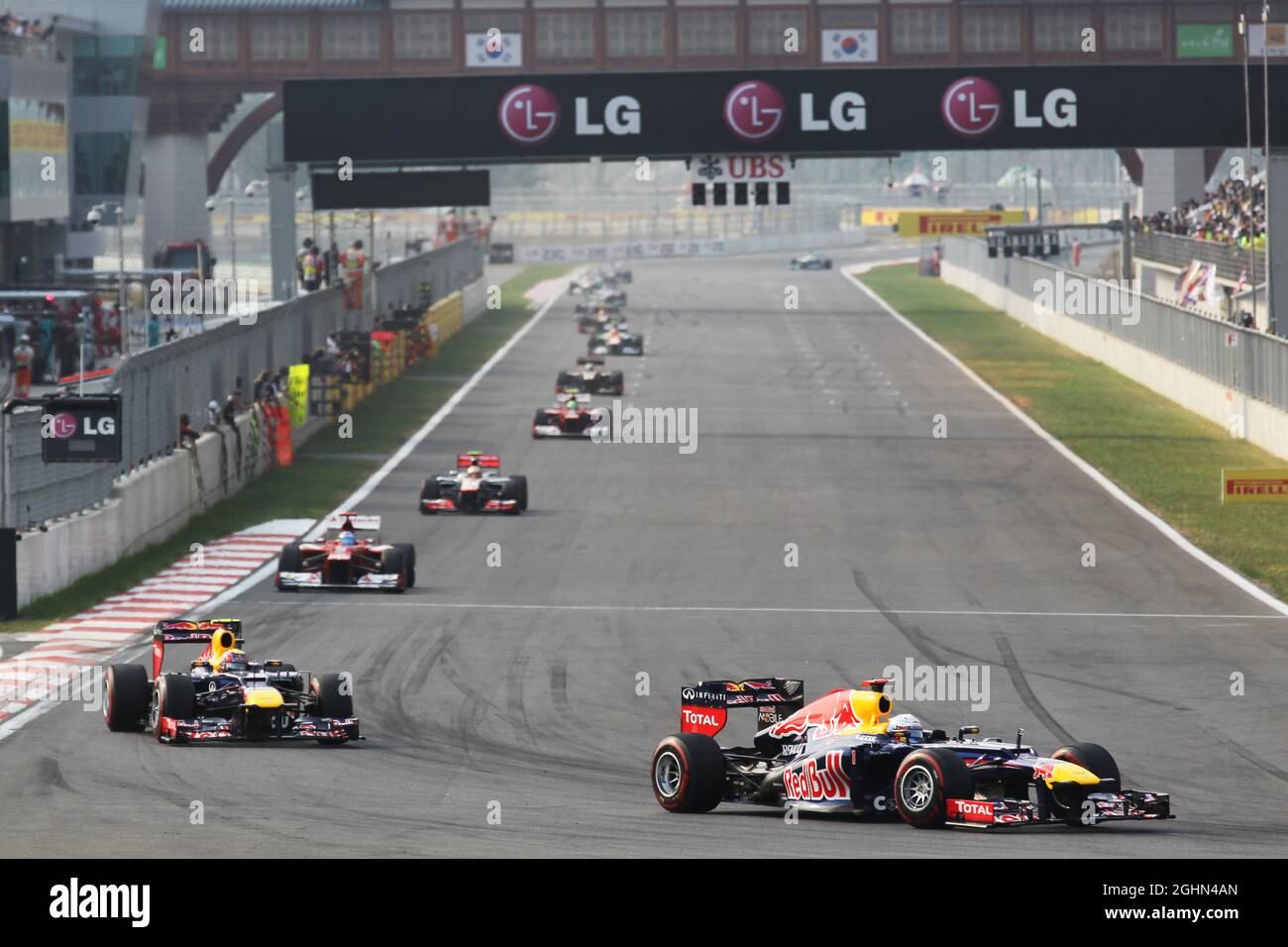 Red bull racing rb8 team mate sebastian vettel hi-res stock photography ...