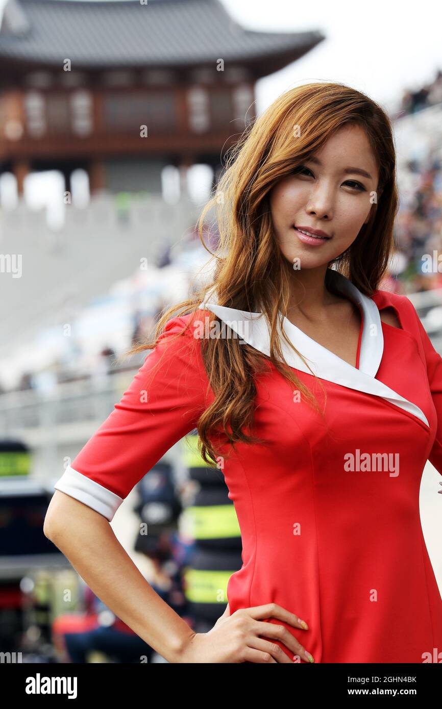 Grid girl. 14.10.2012. Formula 1 World Championship, Rd 16, Korean ...