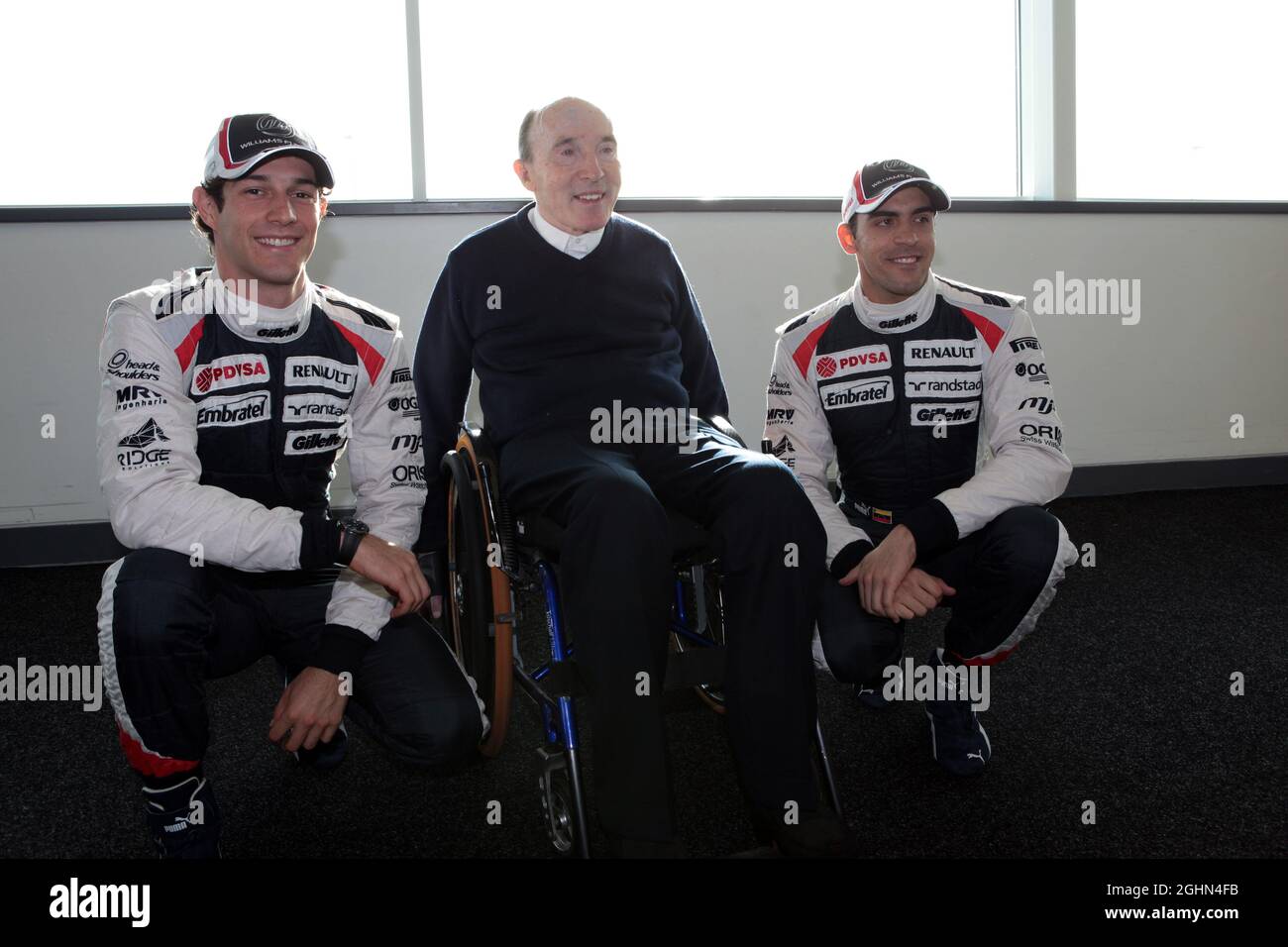 Bruno Senna (BRA), Williams F1 Team with Frank Williams (GBR) Williams ...