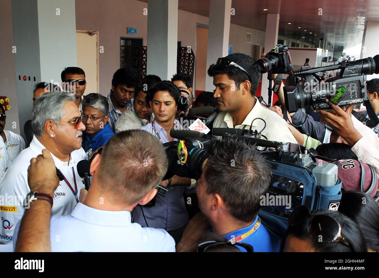 Vijay mallya ind sahara force india f1 team owner media hi-res stock ...