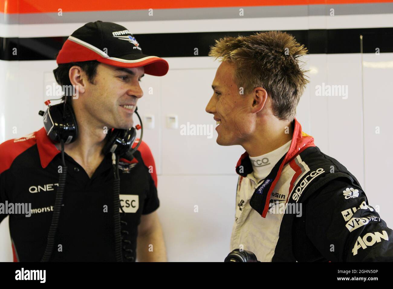 Marussia f1 team mr01 test driver marc hynes hi-res stock photography ...