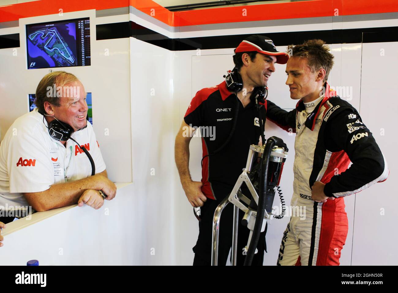 Marussia f1 team driver coach hi-res stock photography and images - Alamy