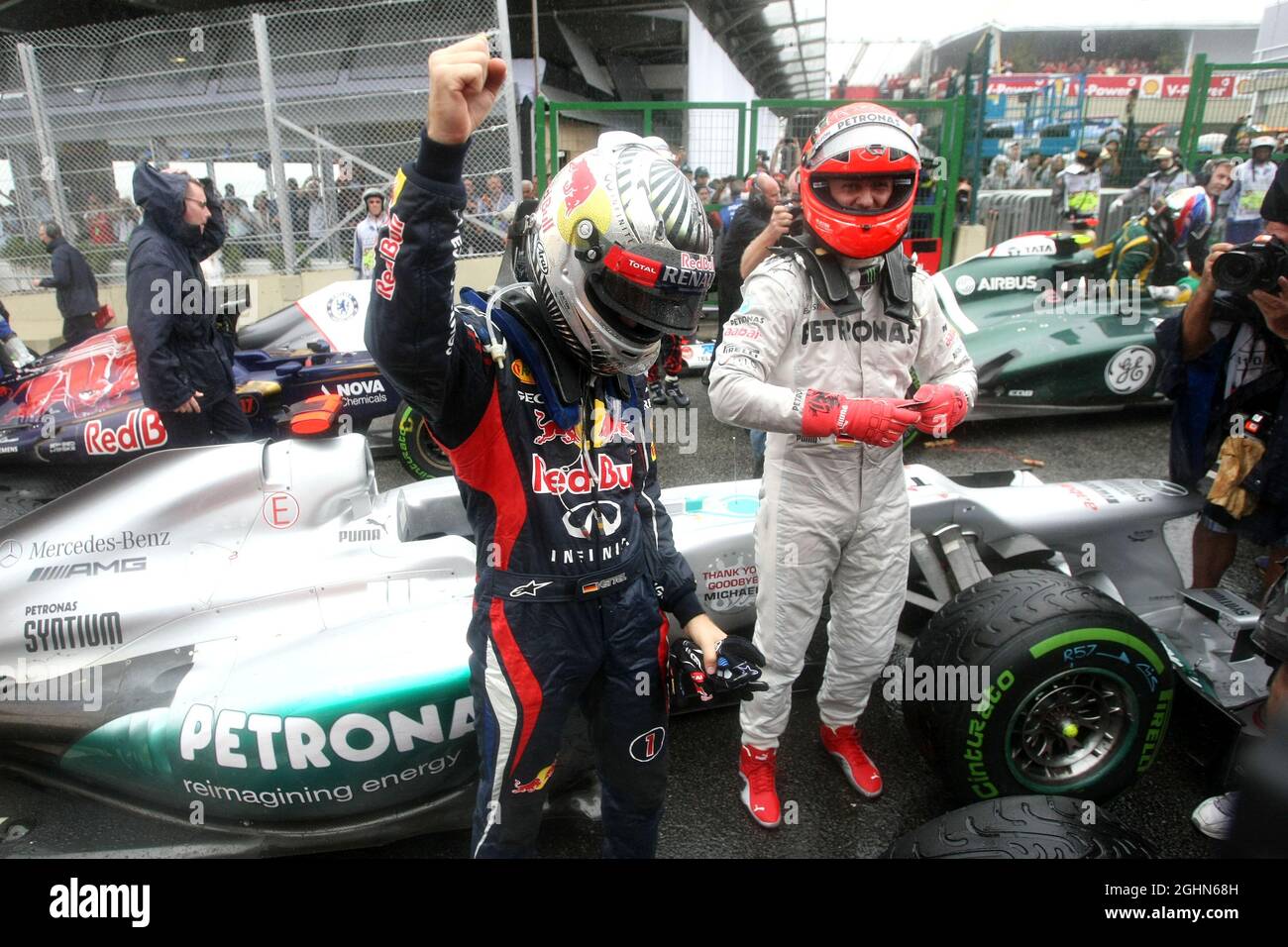 Sebastian Vettel (GER), Red Bull Racing and Michael Schumacher (GER ...