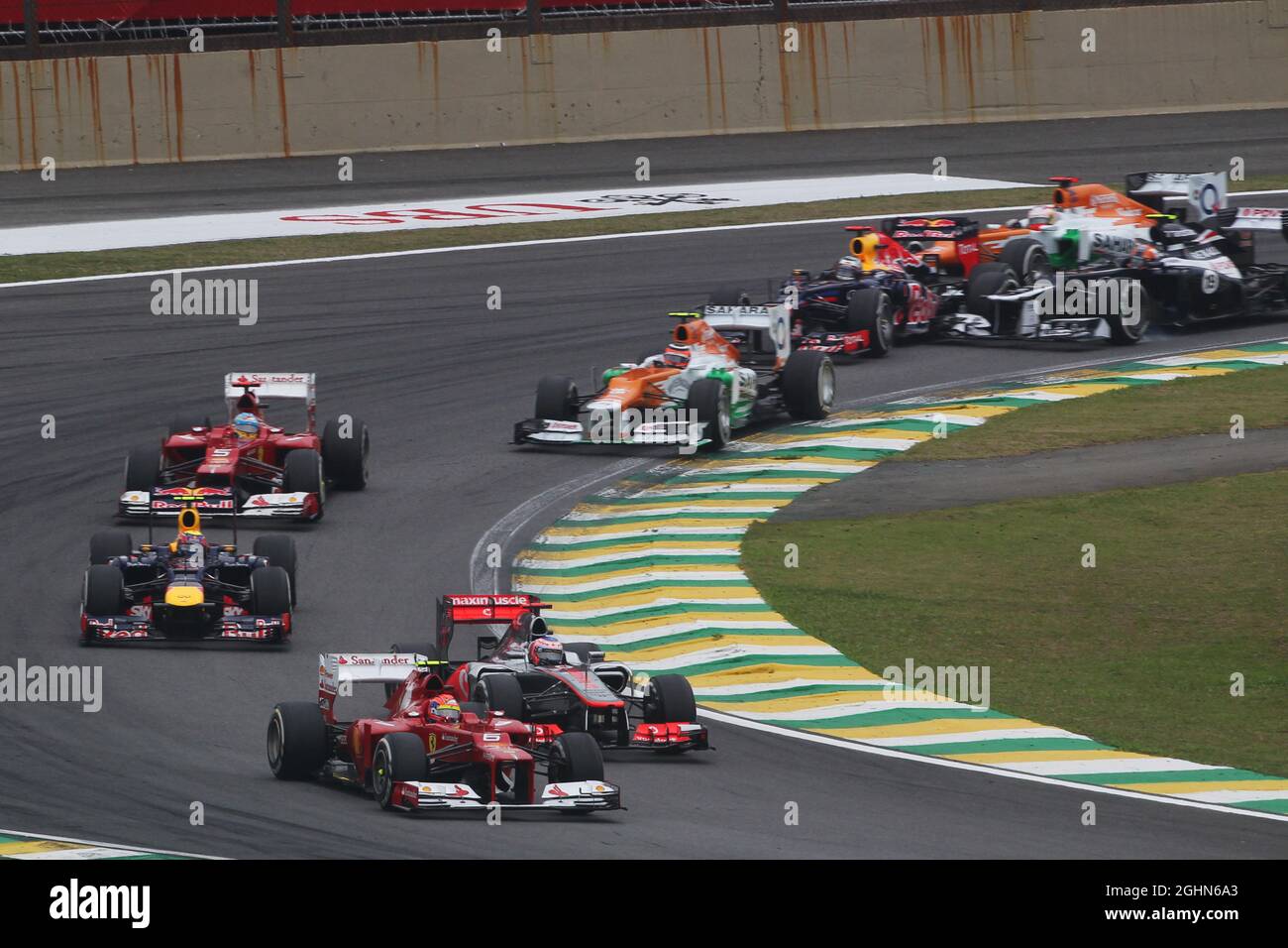 Williams fw34 leads sebastian vettel hi-res stock photography and ...