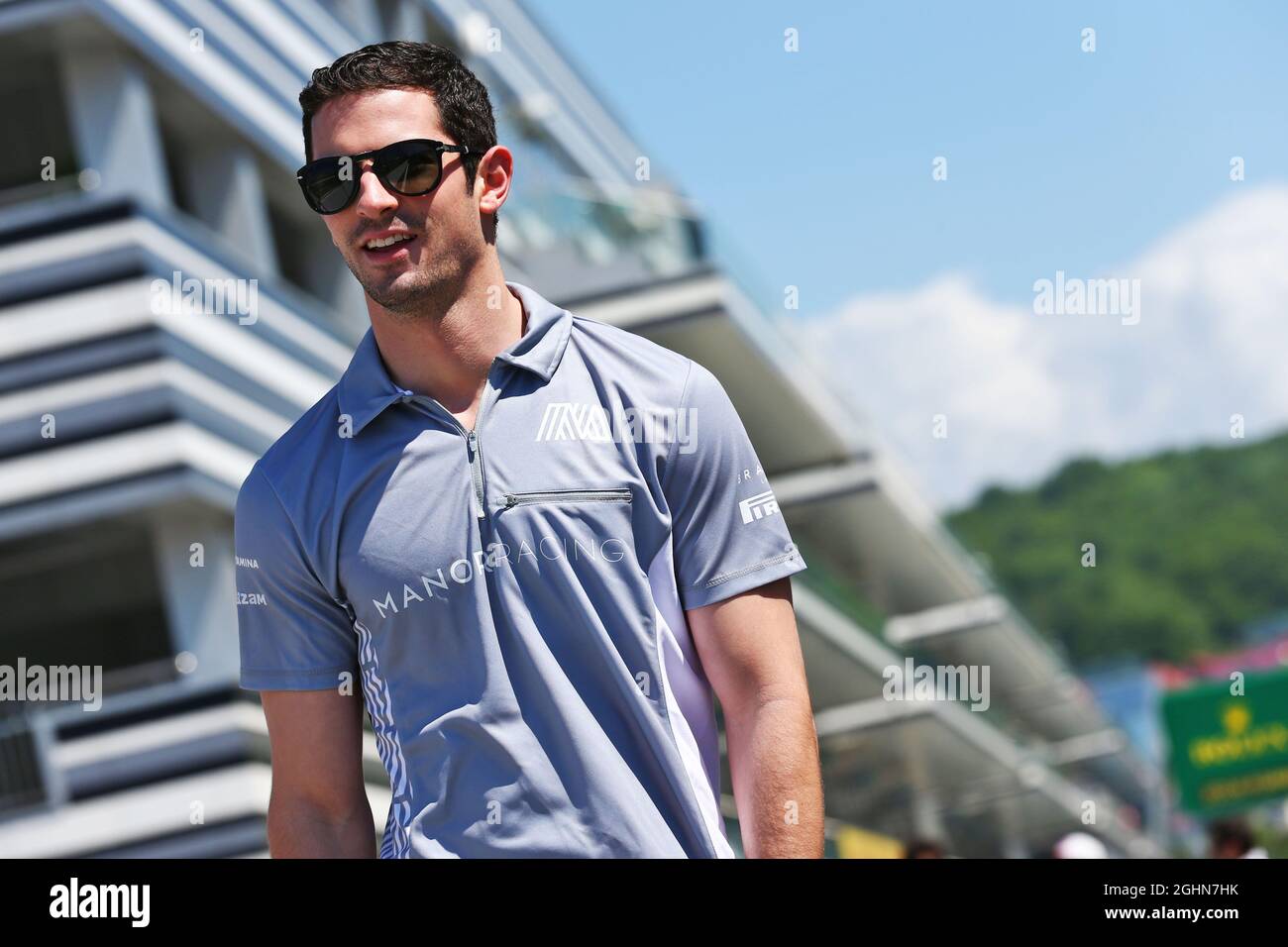 Manor racing rerserve driver walks circuit hi-res stock photography and ...