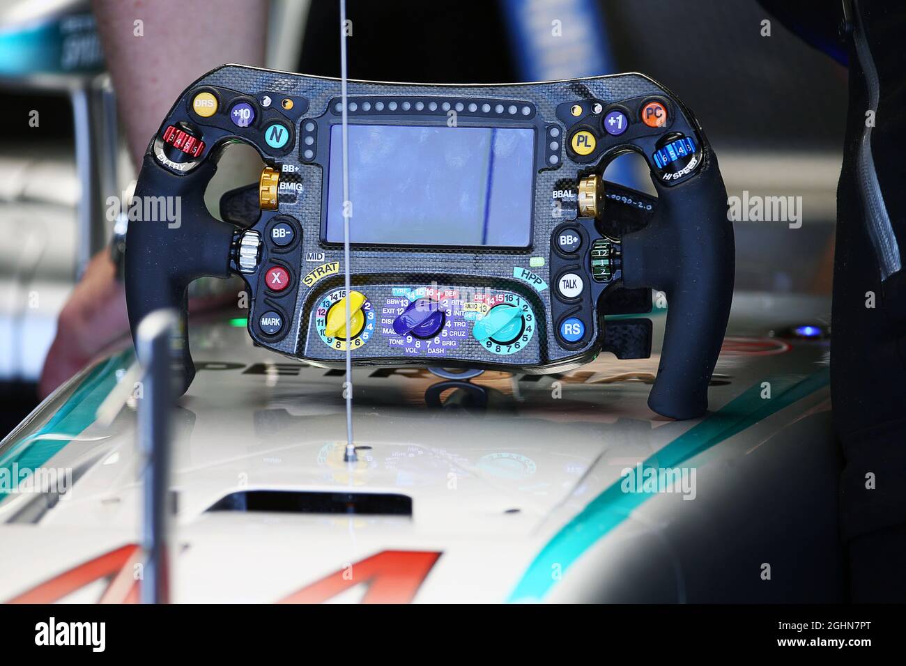 Mercedes f1 steering wheel hi-res stock photography and images - Alamy