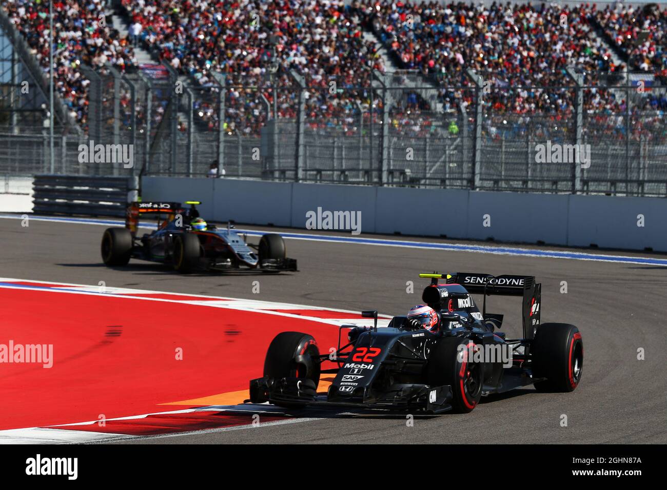 Jenson Button (GBR) McLaren MP4-31. 01.05.2016. Formula 1 World Championship, Rd 4, Russian ...