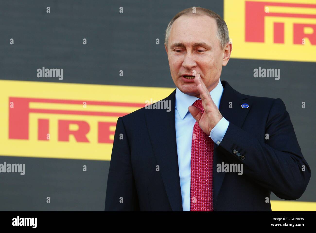 Vladimir Putin (RUS) Russian Federation President on the podium. 01.05. ...