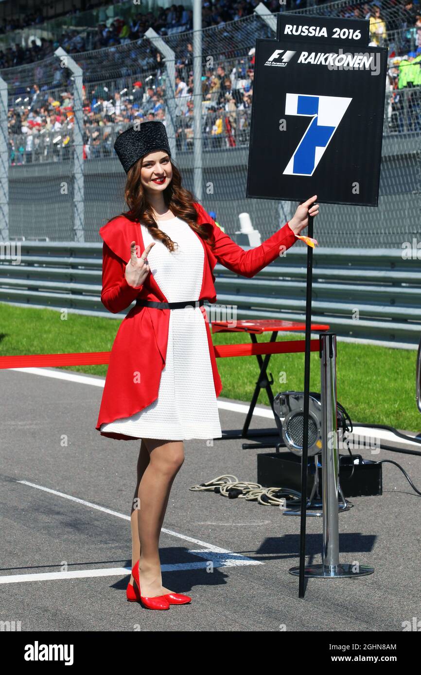 Grid girl for Kimi Raikkonen (FIN) Ferrari. 01.05.2016. Formula 1 World ...