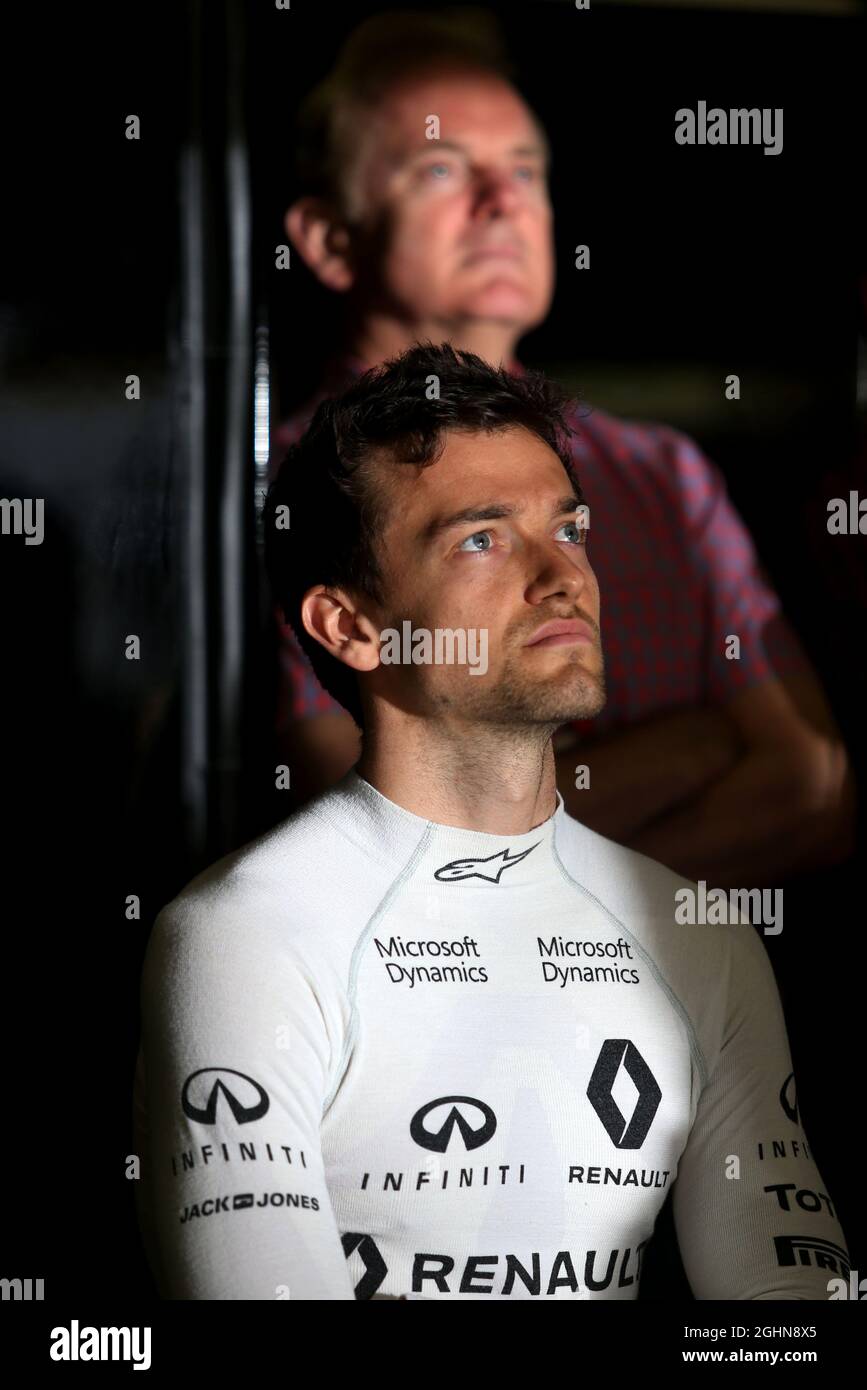 Renault sport f1 team his father jonathan palmer hi-res stock ...