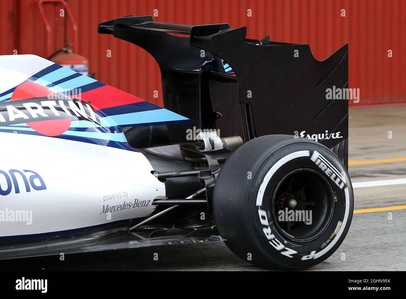 The Williams FW38 with a new rear wing. 17.05.2016. Formula One In ...