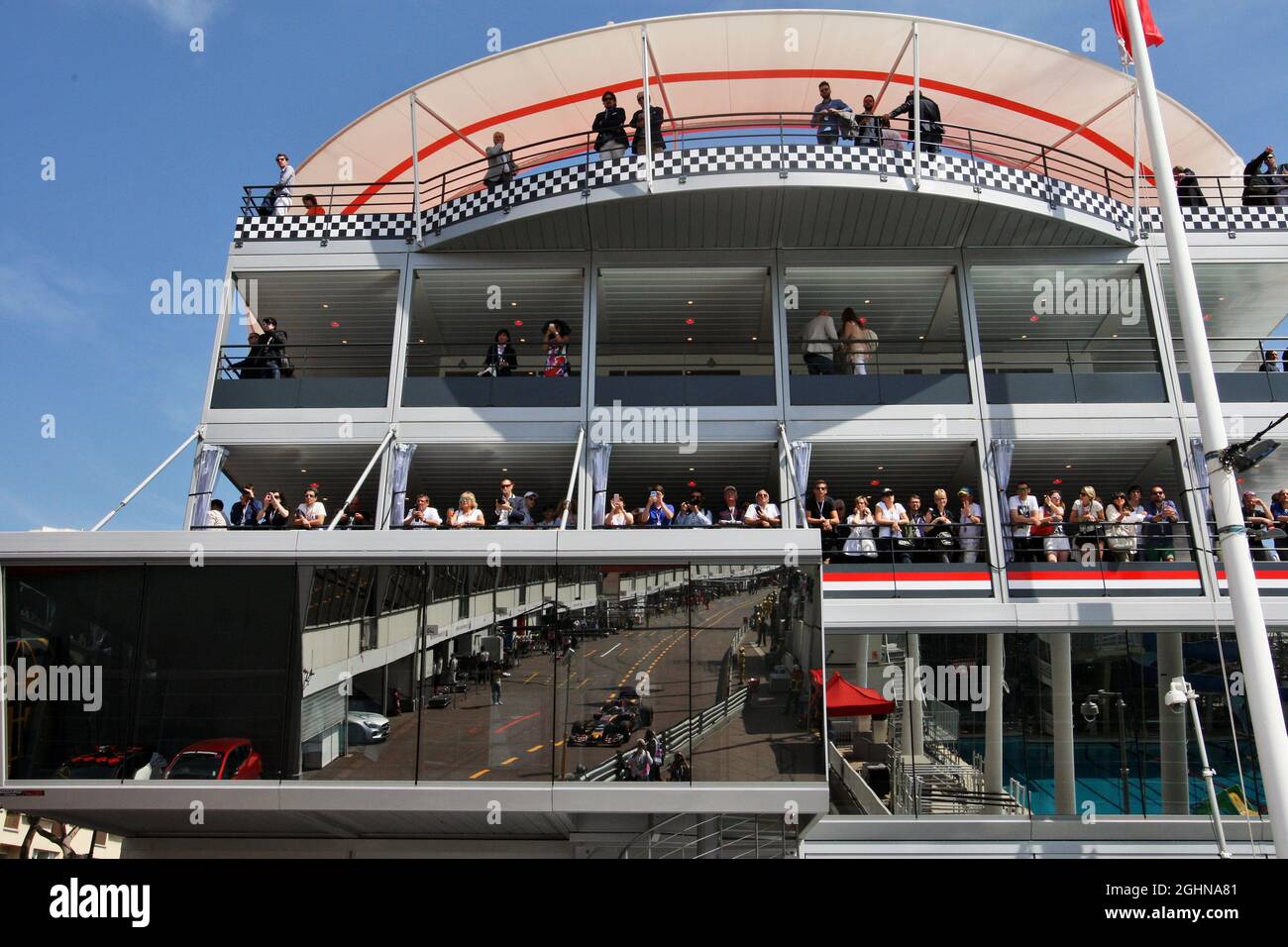 The new pit building. 28.05.2016. Formula 1 World Championship, Rd 6 ...