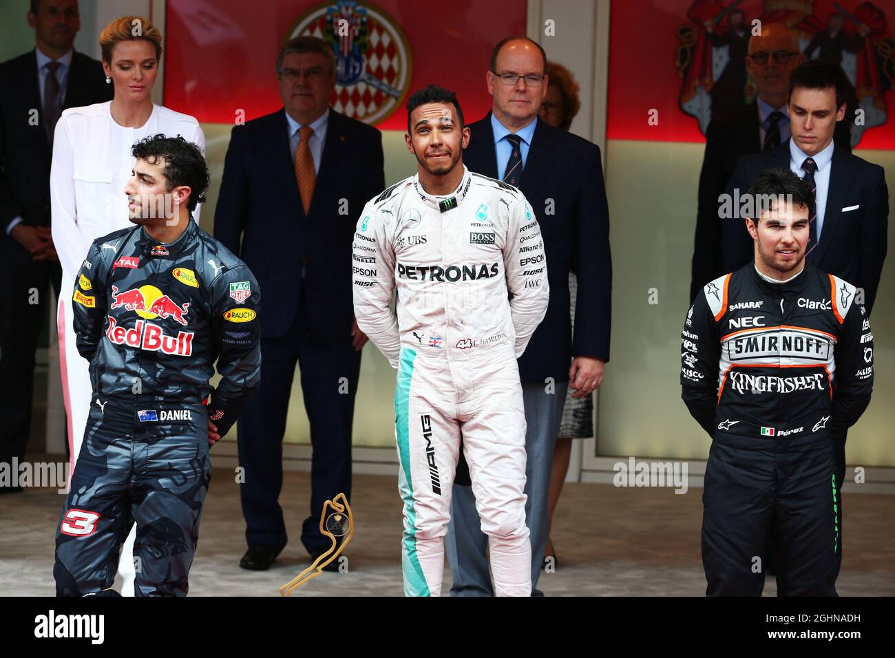 Daniel ricciardo monaco 2016 podium hi-res stock photography and images ...